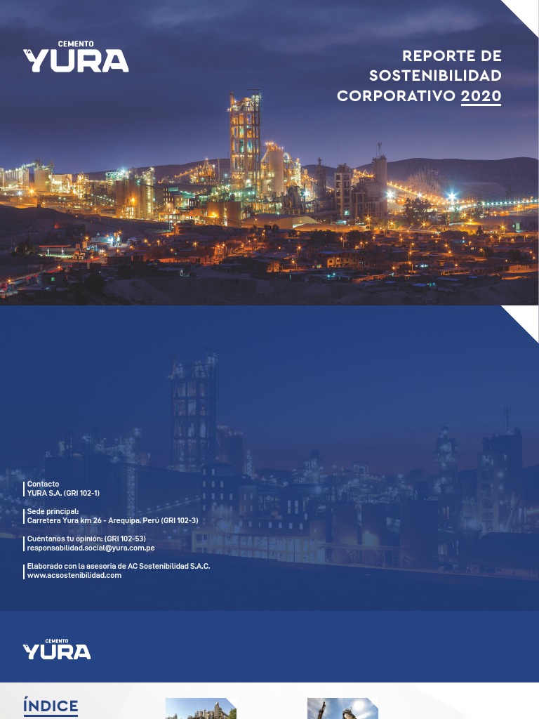 Comprometidos con el desarrollo sostenible: Reporte de sostenibilidad corporativa 2020 de Yura ...