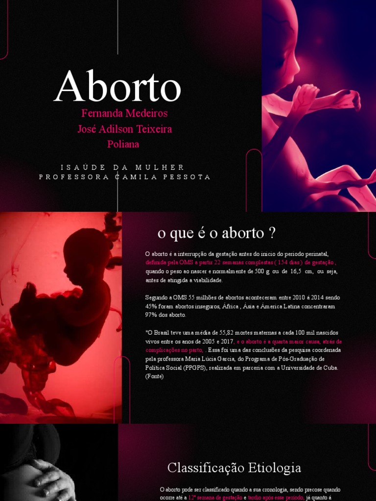Aborto: Causas, Tipos, Sintomas, Diagnóstico e Tratamento | PDF | Aborto | Gravidez