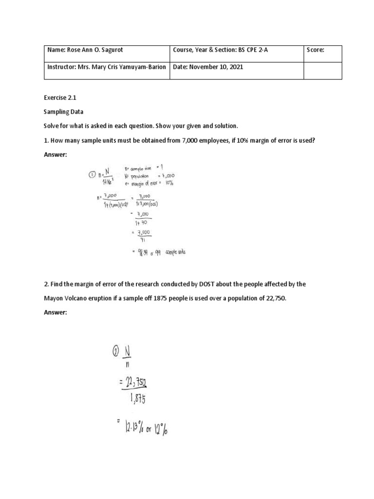 Answer Pdf Survey Methodology Sampling Statistics