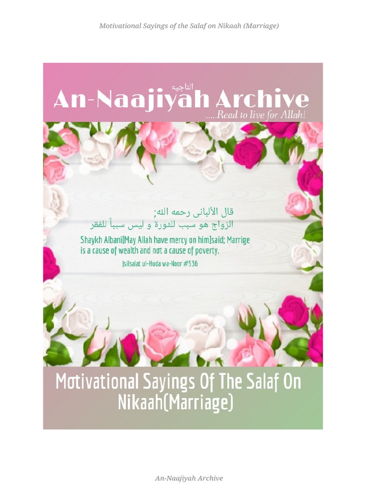 Salaf Sayings on Marriage Guidance | PDF | God In Islam | Muhammad