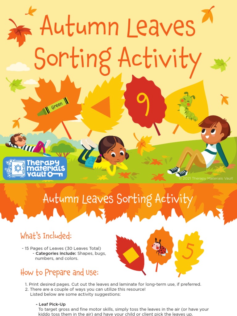 Autumn Leaves Sorting Activity Qgcfyq | PDF | Psychological Concepts ...