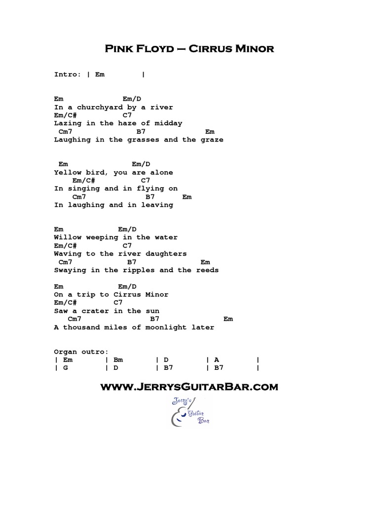 Pink Floyd Letra De Cirrus Minor Pdf