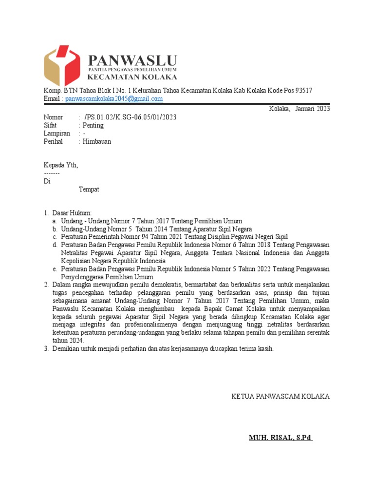 CONTOH HIMBAUAN | PDF
