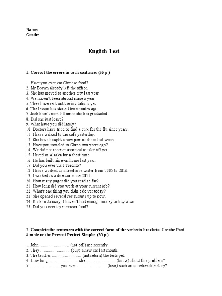 8D Test | PDF | Linguistics
