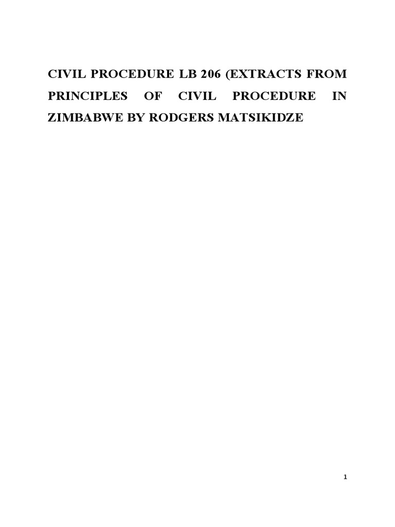 CIVIL PROCEDURE CONSOLIDATED NOTES Expand All General | PDF | Judgment ...