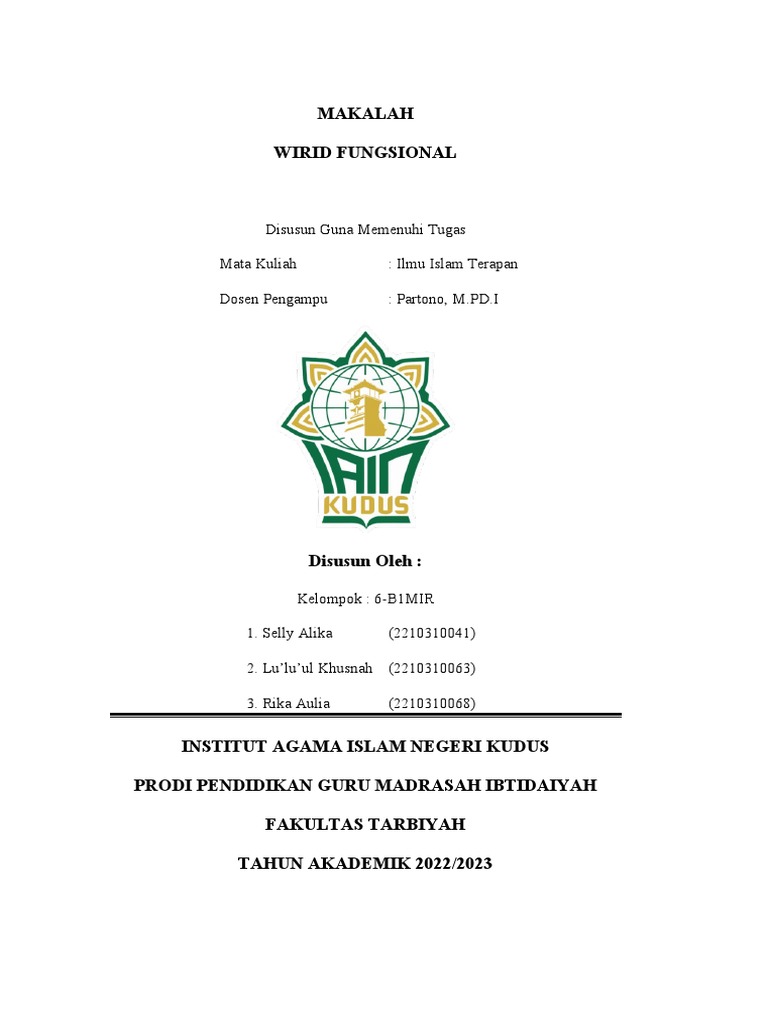 Pengertian dan Manfaat Wirid Fungsional | PDF | Karier & Perkembangan