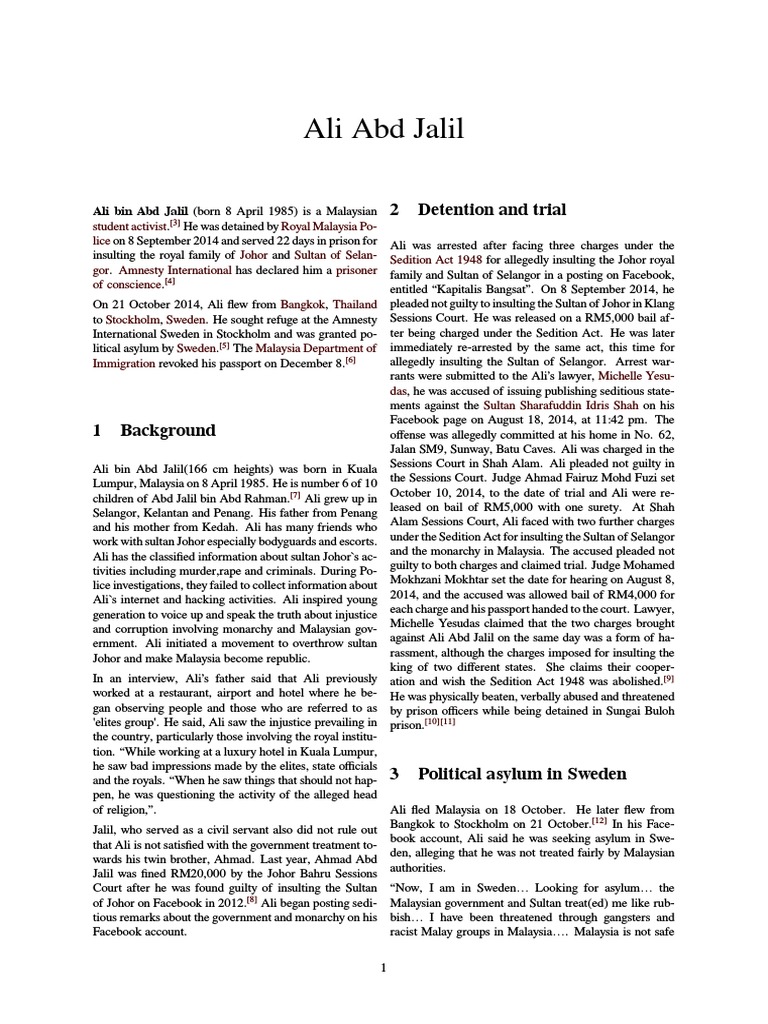 Ali Abd Jalil | PDF | Malaysia | Justice