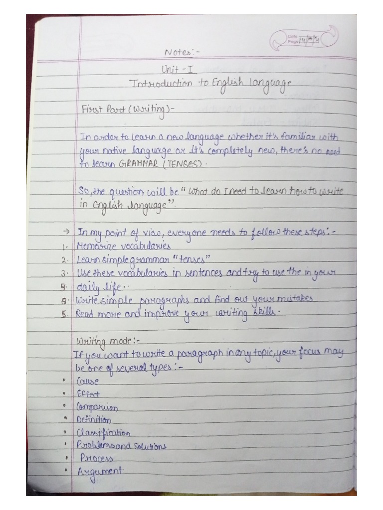 English Notes | PDF