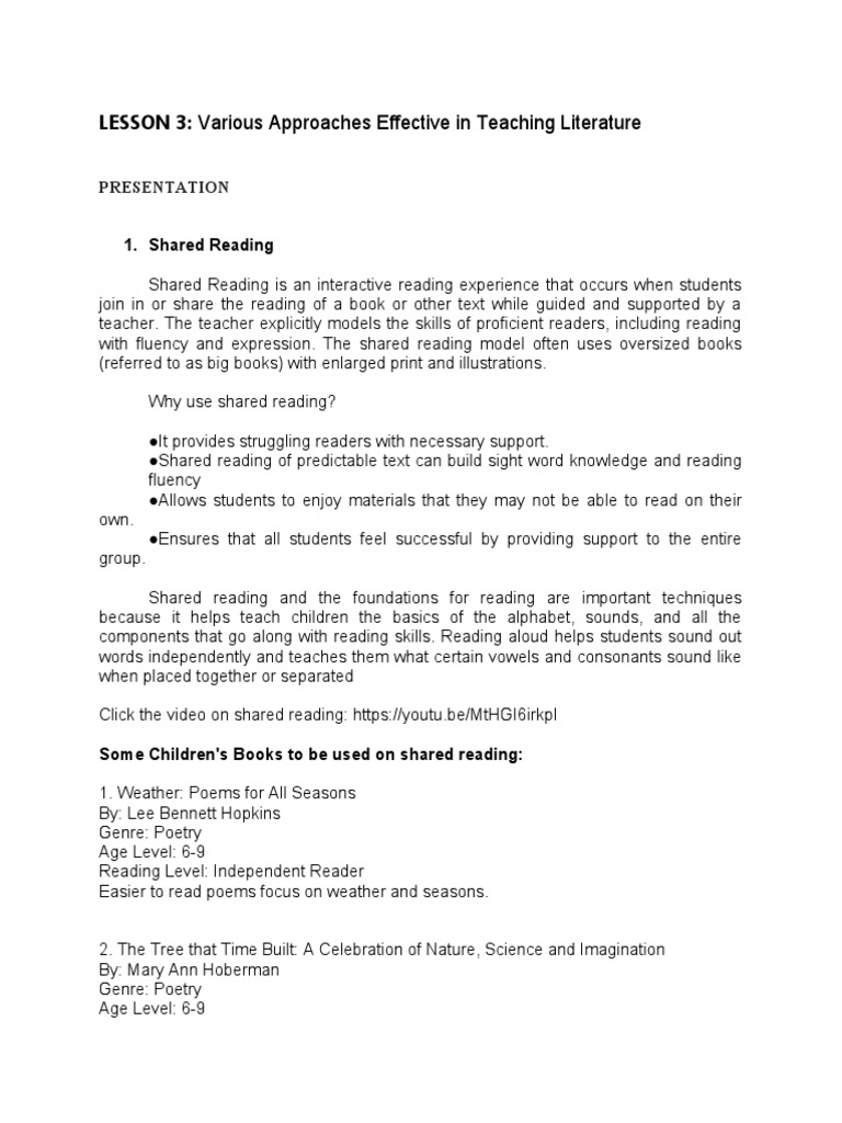 Approaches to Teaching Literature | PDF | Differentiated Instruction | Learning