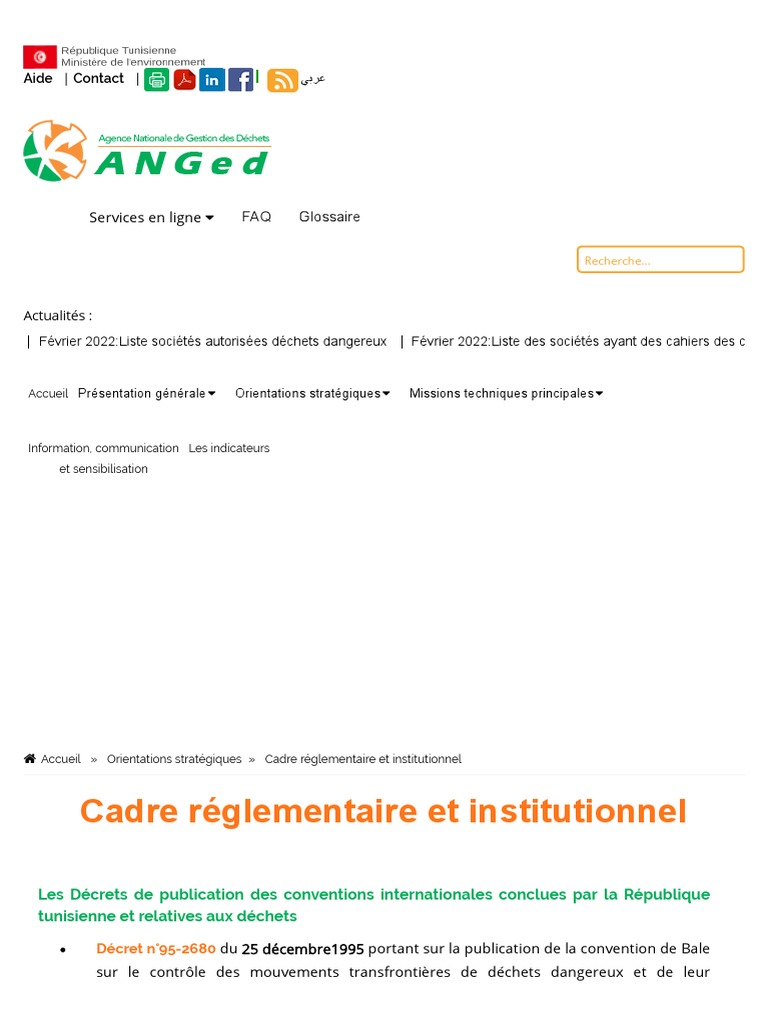 ANGED - Agence Nationale de Gestion Des Déchets | Download Free PDF ...