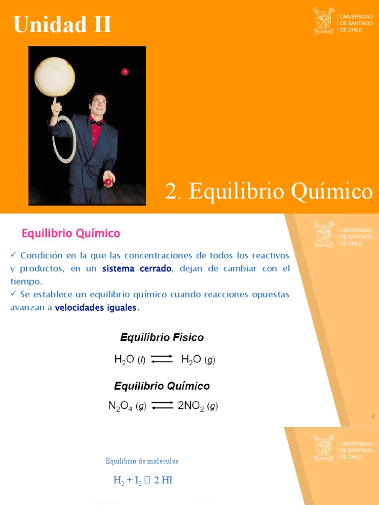 Unidad-II-2-Equilibrio Quimico | PDF | Equilibrio químico | Reacciones químicas