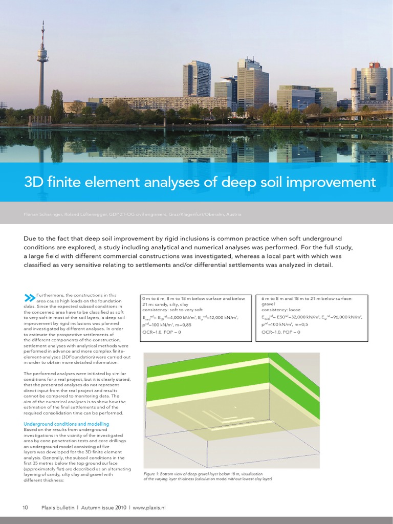 3D Finite Element Analyses of Deep Soil Improvement | PDF | Finite Element Method | Civil ...