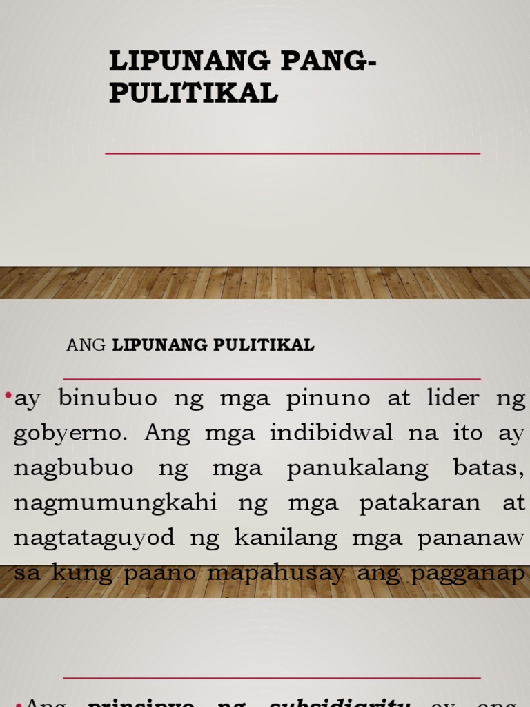 Lipunang Pang-Pulitikal | PDF