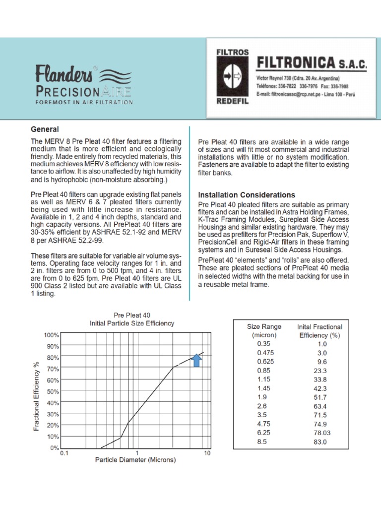 Filtro Panel Cartón Corrugado Flanders | PDF