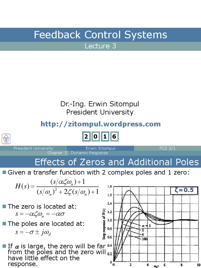 Feedback Control Systems: Dr.-Ing. Erwin Sitompul President University ...