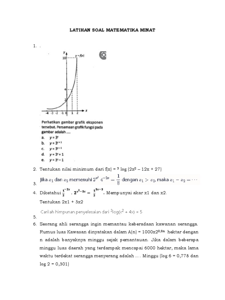 Latihan Soal Matematika Minat | PDF