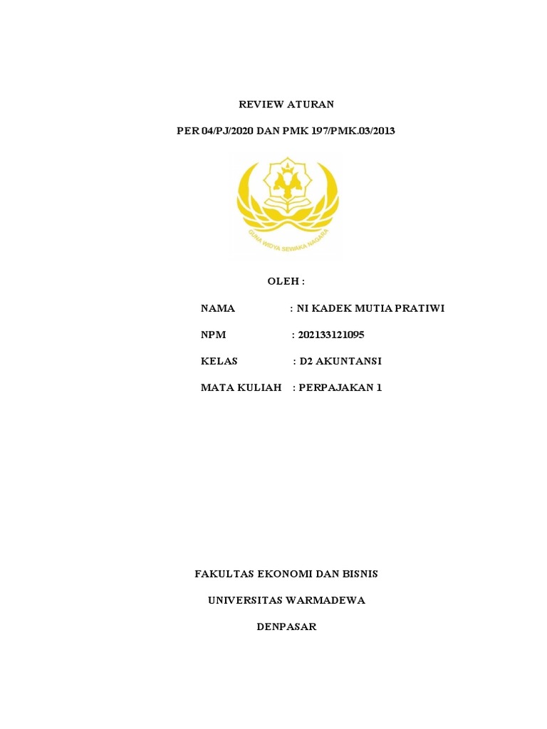 095 - Tugas Individu 1 - Ni Kadek Mutia Pratiwi - D2 Akuntansi | PDF
