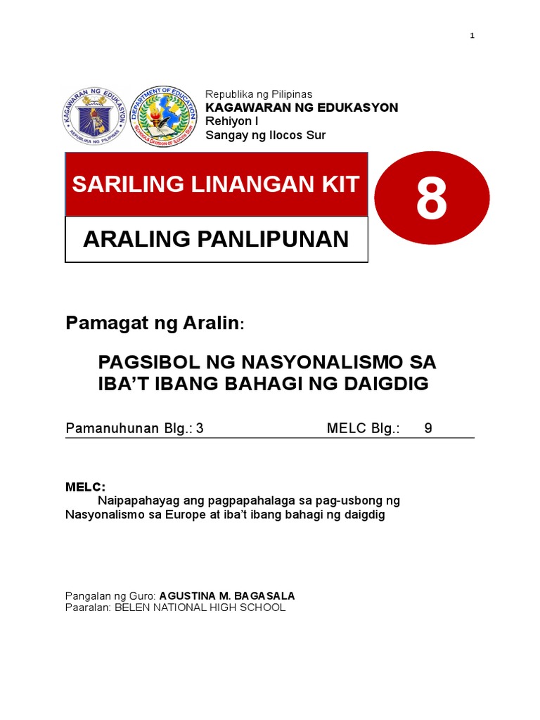 AP8 SLK Q3 wk9 | PDF