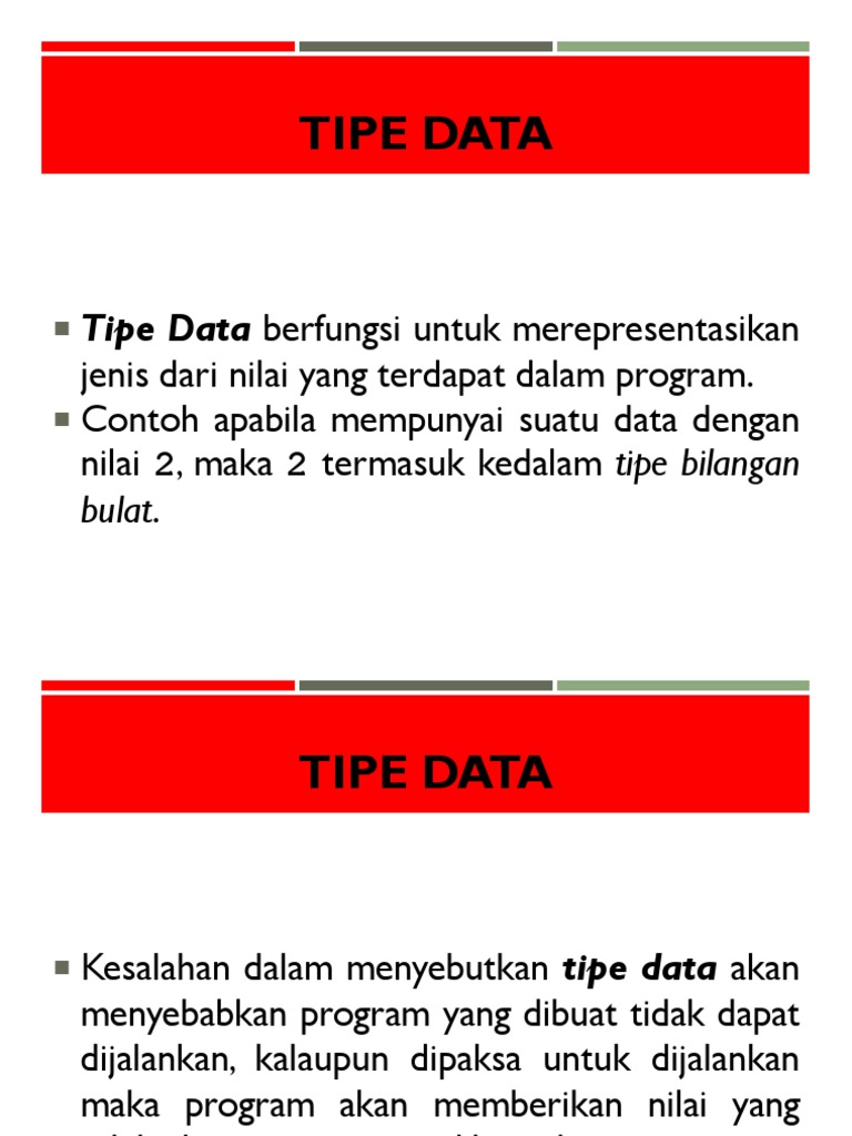 Materi 3 Tipe Data | PDF