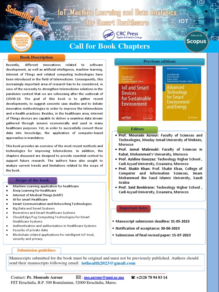 Call For Book Chapters | PDF | Internet Of Things | Data