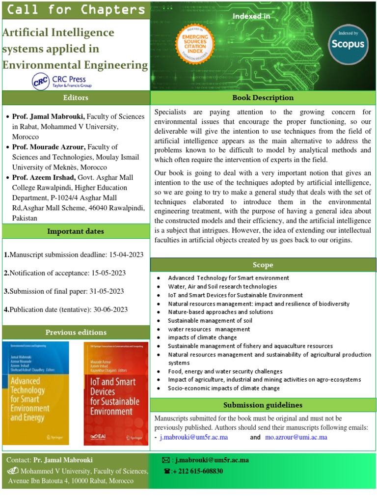 Call For Chapters | PDF | Sustainability | Artificial Intelligence