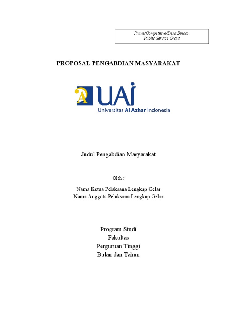 Proposal Pengabdian Masyarakat | PDF