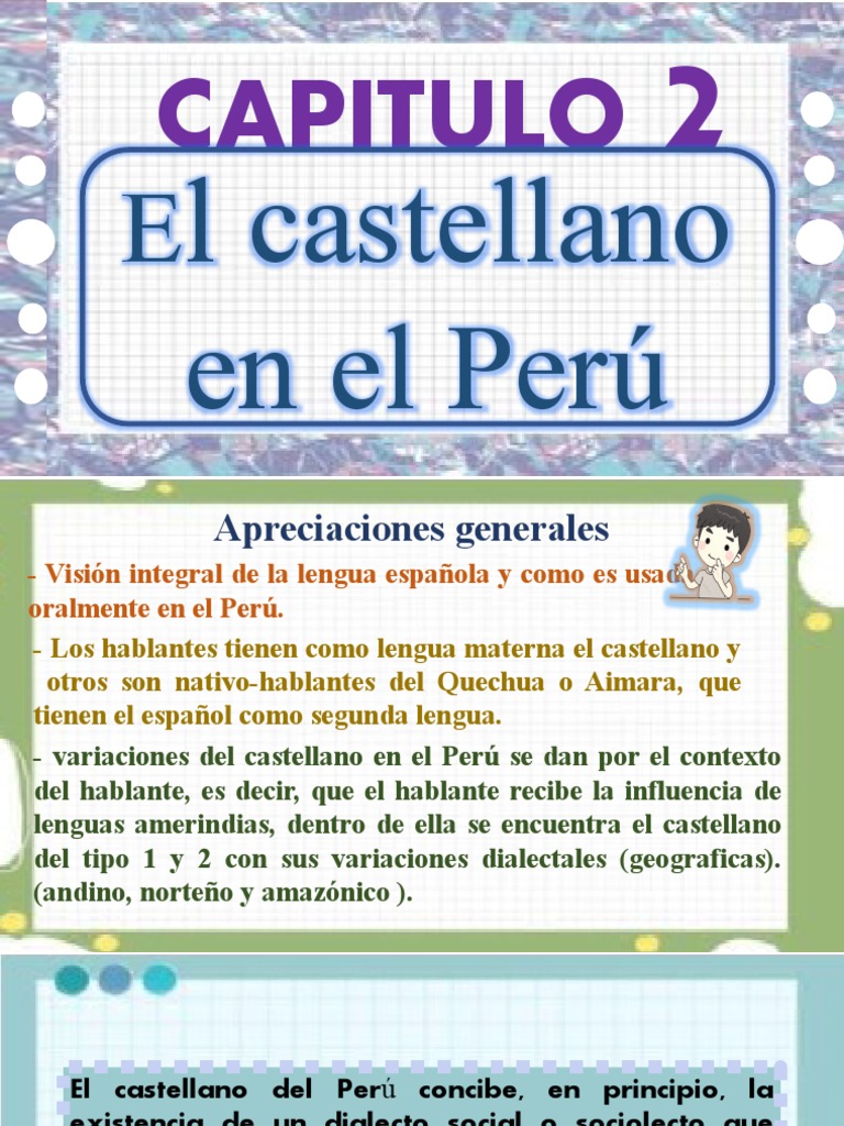 Variedades del Castellano en el Perú | PDF | Artes del Lenguaje y ...