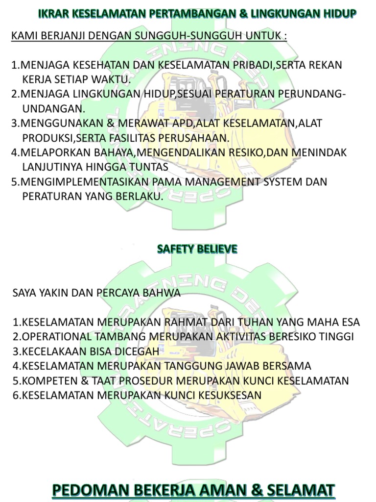 KOMITMEN KESELAMATAN DAN LINGKUNGAN | PDF