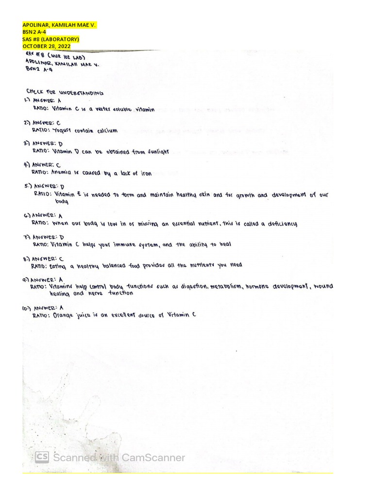 Lab #8 Nur 102 | PDF