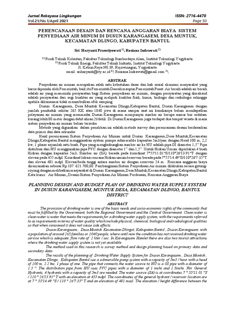 Perencanaan Desain Dan Rencana Anggaran Biaya Sist | PDF