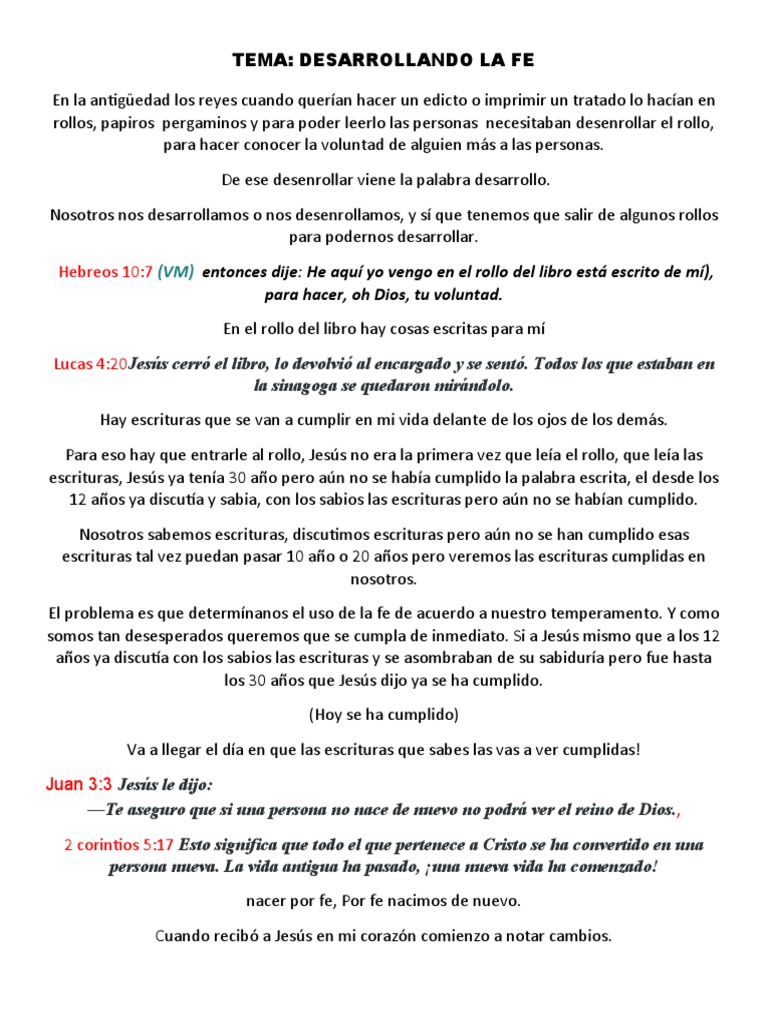 Desarrollando La Fe | PDF | Jacob | Jesús