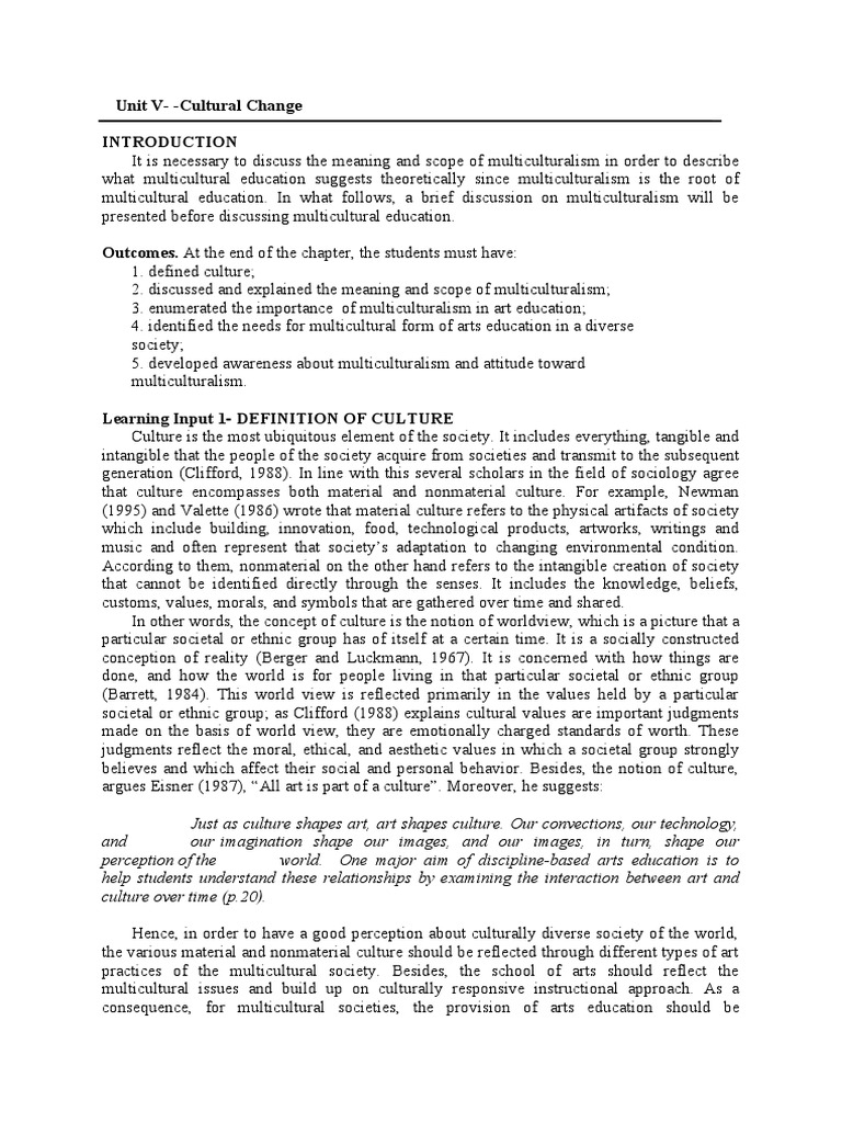 Cultural Change | PDF | Multiculturalism | Gender Studies