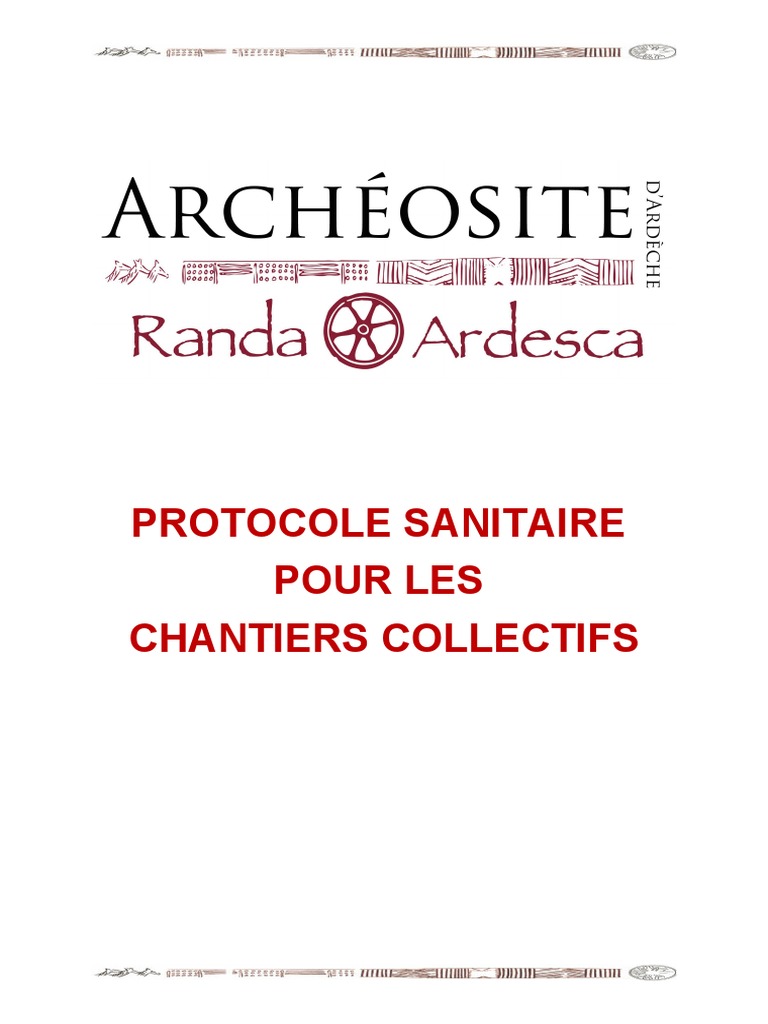 Protocole Sanitaire Chantier | PDF | Hygiène des mains | Hygiène