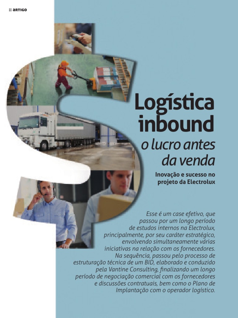 Logística Inbound - Electrolux | PDF | Fabricação enxuta | Cadeia de ...