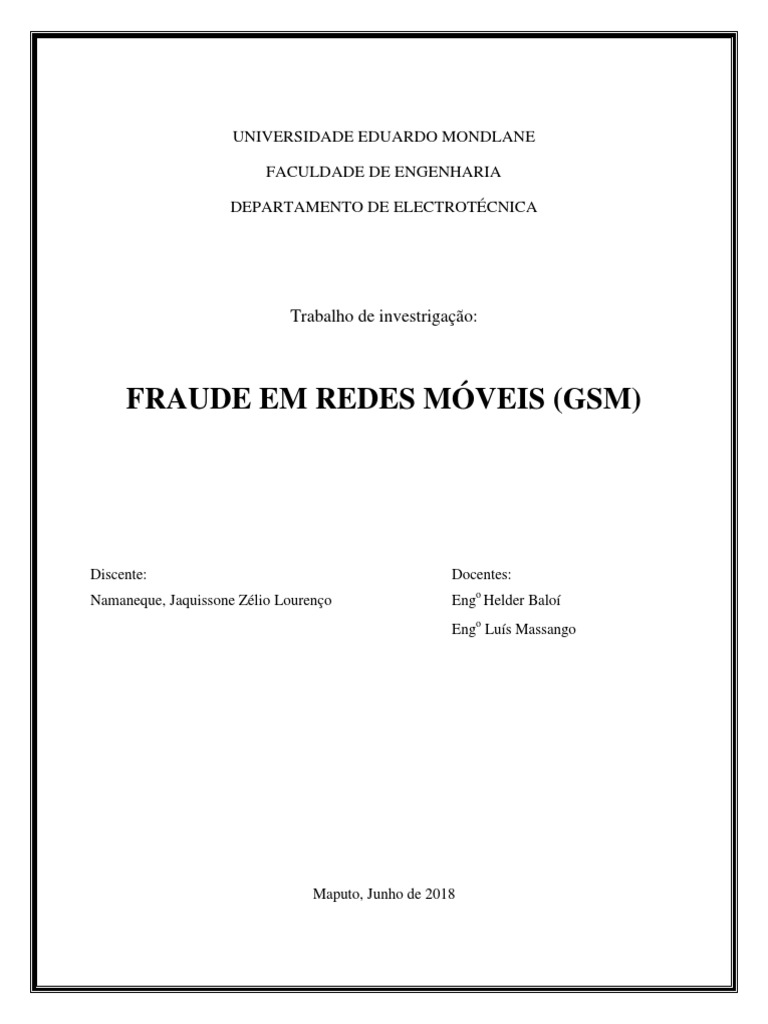 Fraude em Redes Moveis (GSM) | PDF | Rede celular | Comunicação