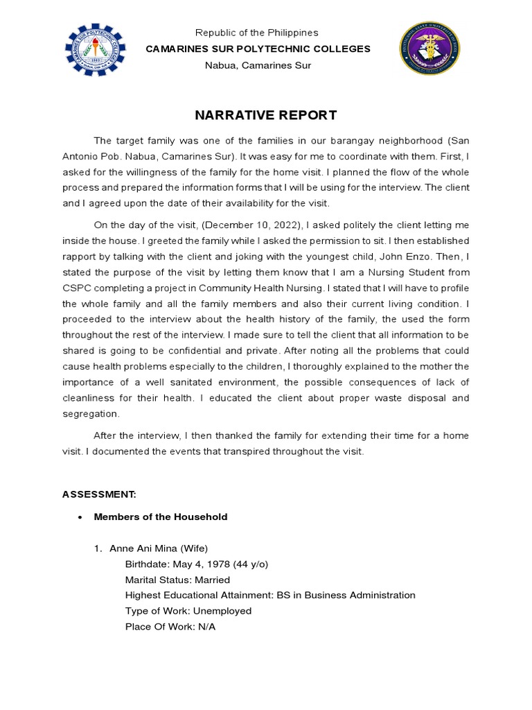 CSPC Nursing Home Visit Report | PDF | Sanitation | Waste Management