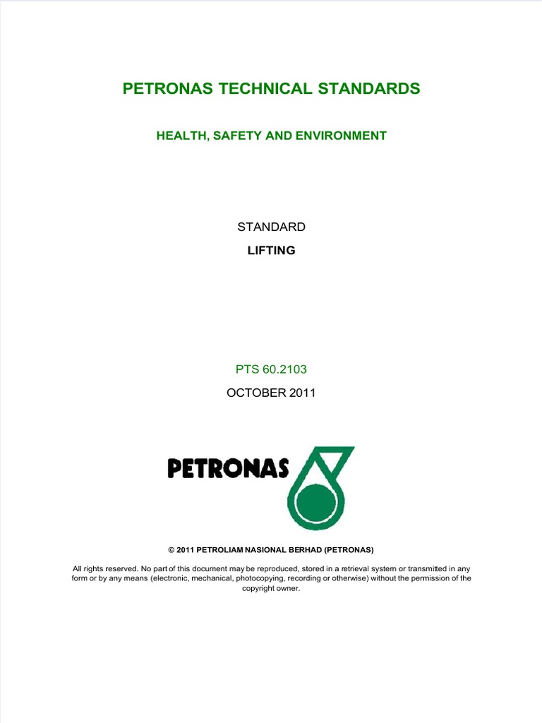 Petronas Technical Standards: Health, Safety and Environment | PDF ...