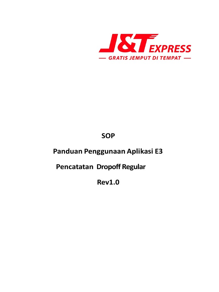 Sop E3 Pencatatan Dropoff Regular Rev.1.0 | PDF