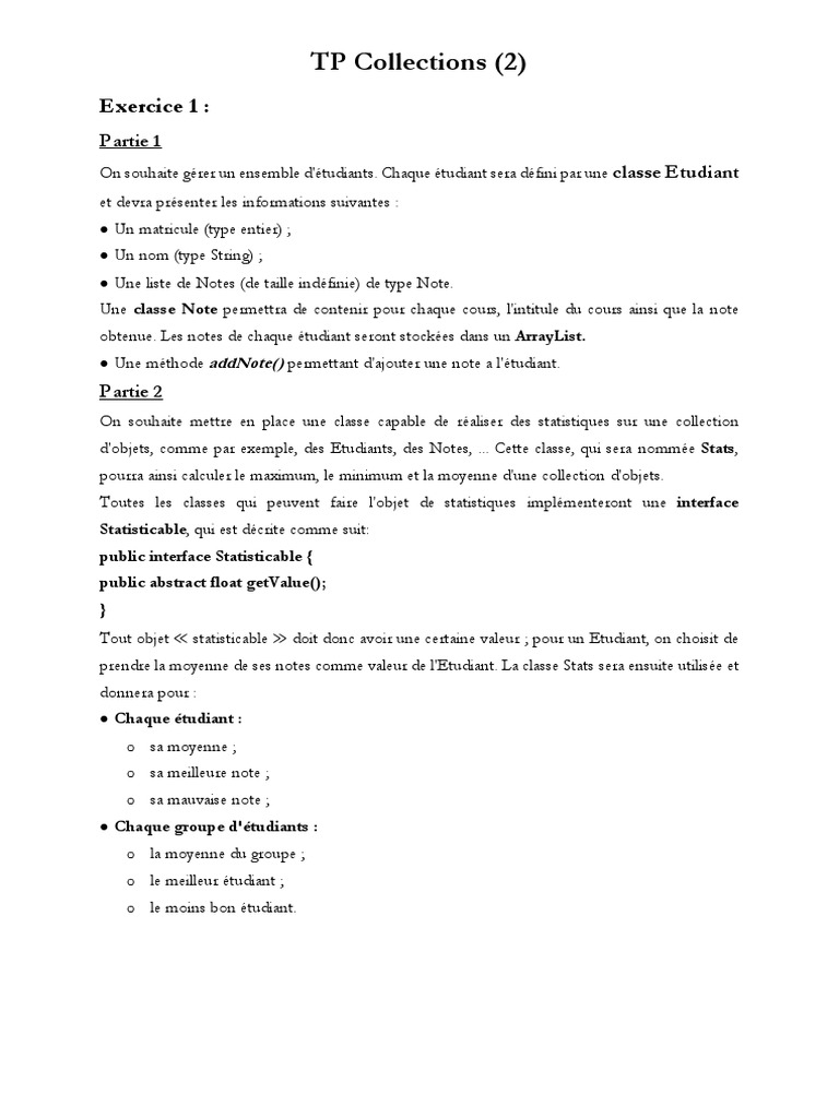 Collection Partie3 | PDF | Interface (Informatique) | Informatique