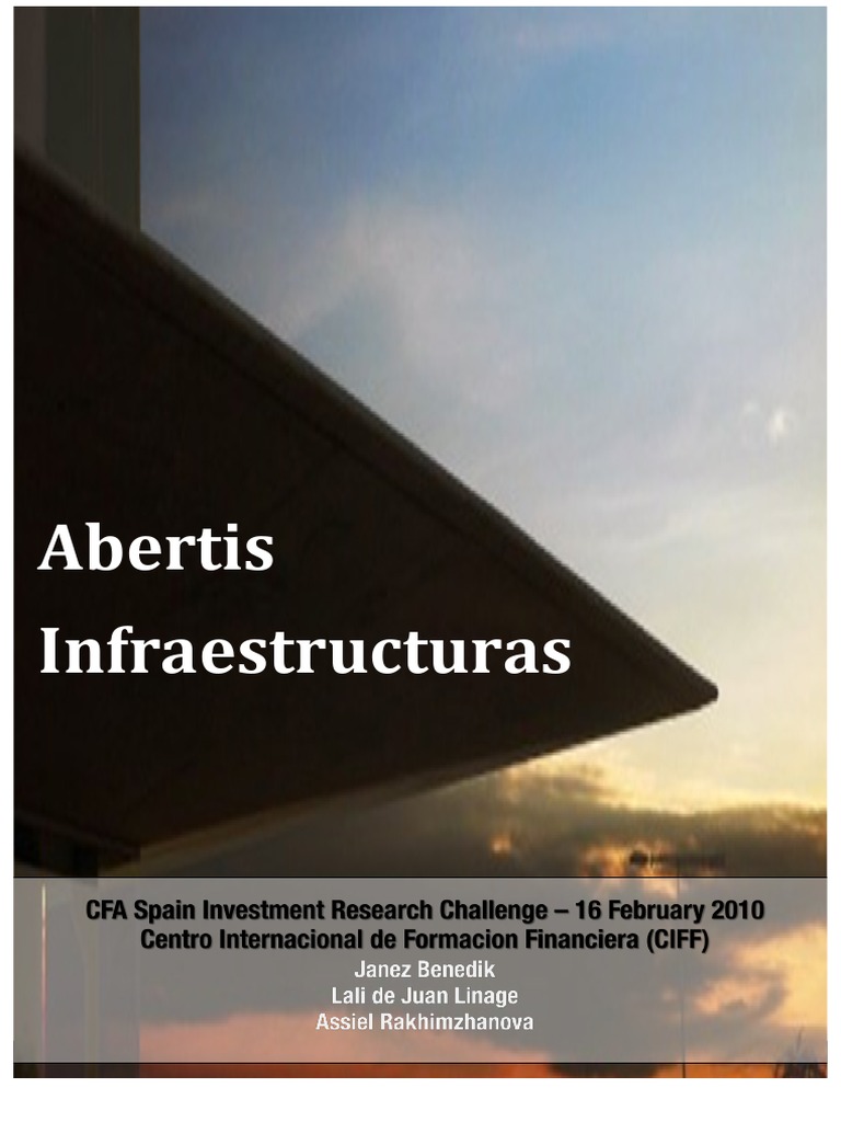 Final ABERTIS Report Research CIFF Team | PDF | Elasticity (Economics ...