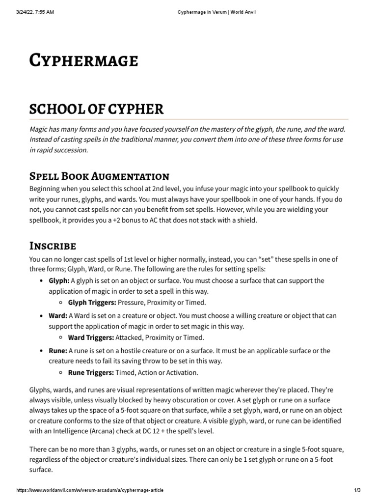 Cyphermage: Mastery of Glyphs and Runes | PDF | Law | Self-Improvement
