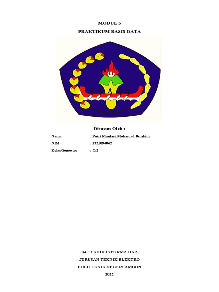 Modul 5 Praktikum Basis Data - Putri M M Ibrahim | PDF