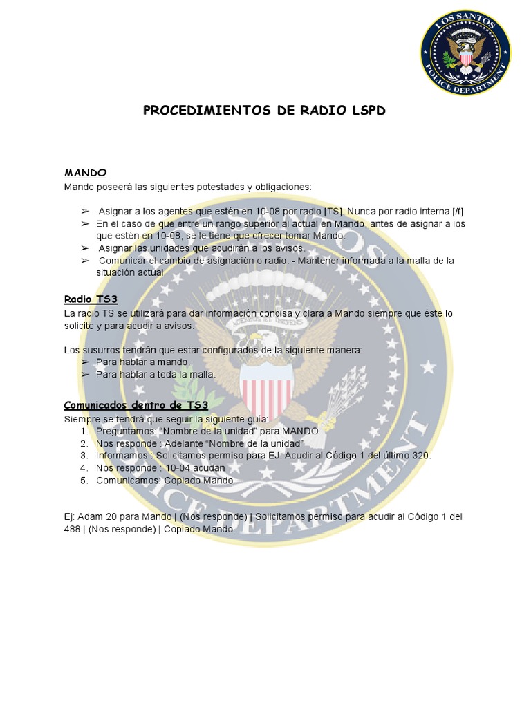 Manual de Actuacion LSPD | PDF | Violencia | Crímenes
