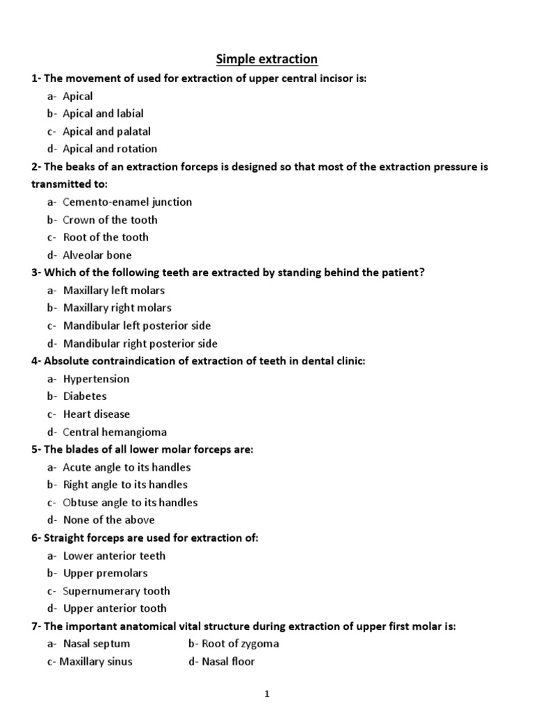 MCQs | PDF | Dental Anatomy | Tooth