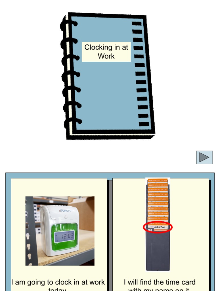Clocking Into Work-Social Story | PDF