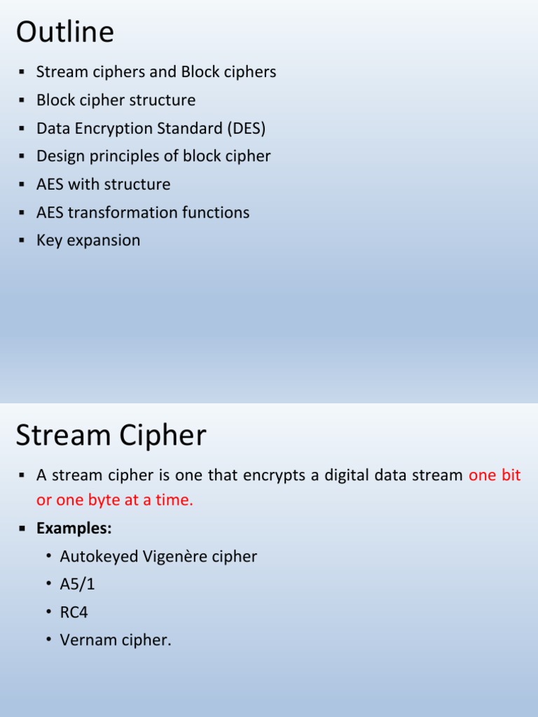 Outline | PDF | Encryption | Cryptography
