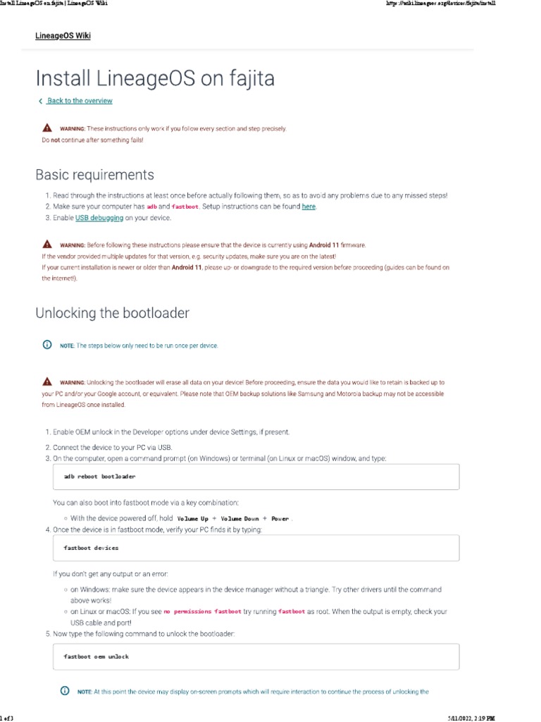 Install Lineage Os 19.1 | PDF | Software | Embedded Linux Distributions