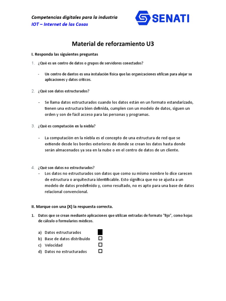 Material de Reforzamiento - U3 | PDF