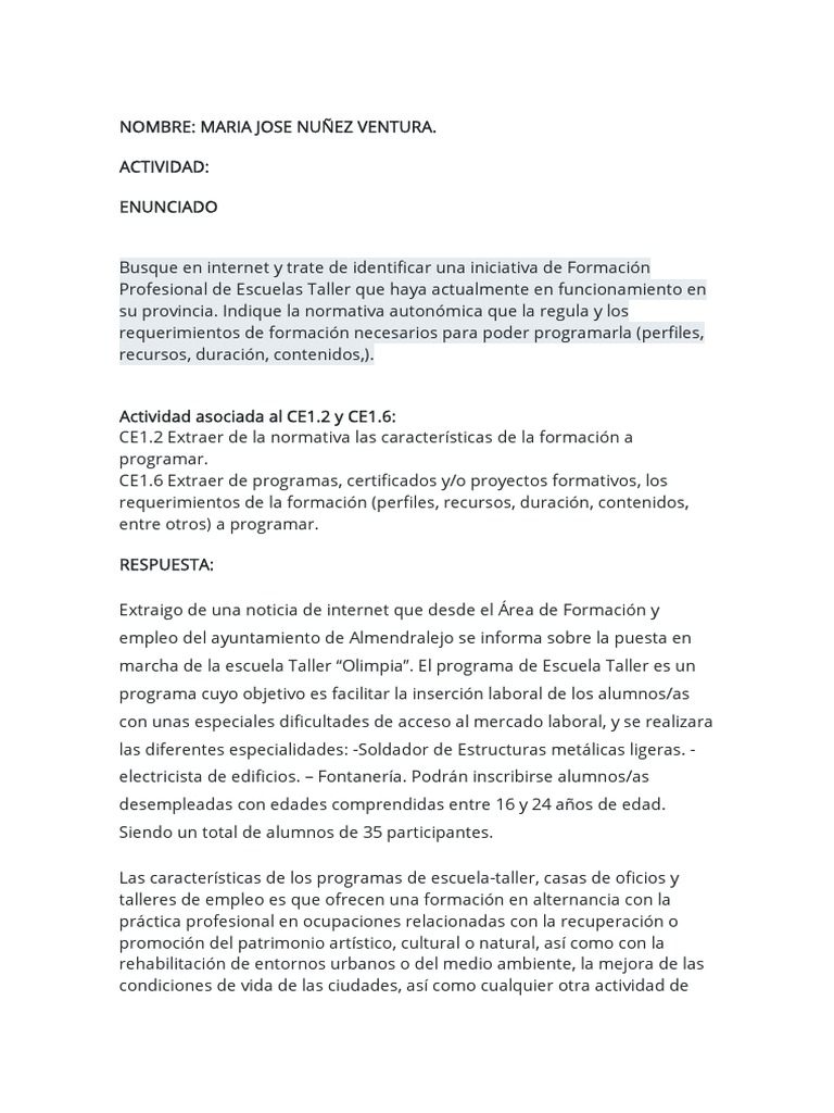 Maria Jose Nuñez Tema 1. Act 7 | PDF