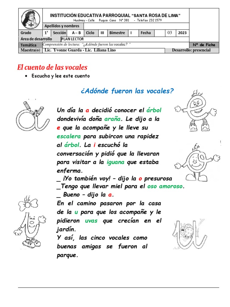 El Cuento de Las Vocales | PDF